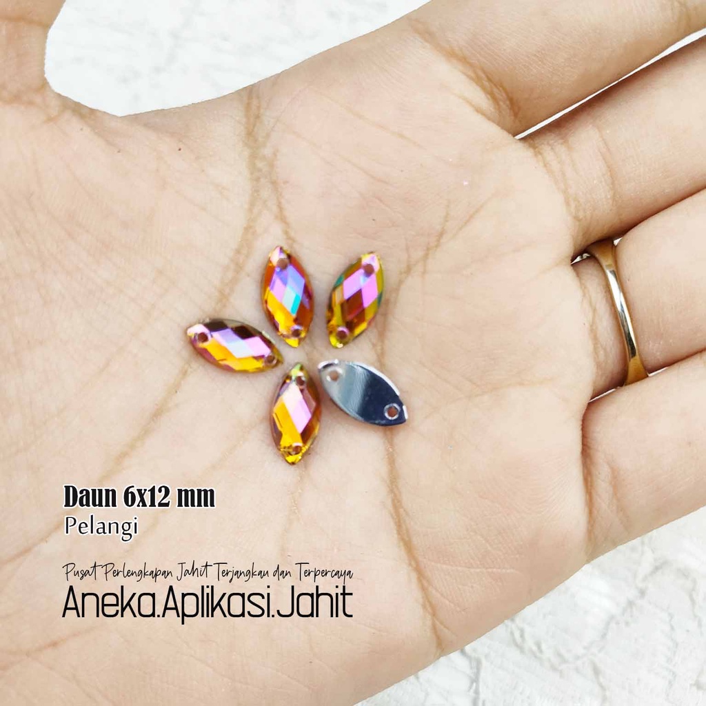 Jual 100 BIJI PAYET PADI / DAUN 6X12 MM PELANGI | Shopee Indonesia