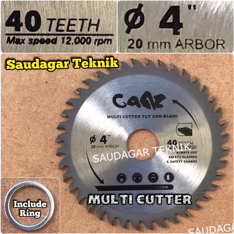 Jual Mata Gerinda Potong Alumunium Kayu Pvc Multi Cutter 4 Inch 4" 24T ...