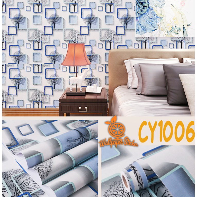 Jual Wallpaper Dinding Aesthetic Premium PVC Wallsticker Uk 45cm x 8 ...