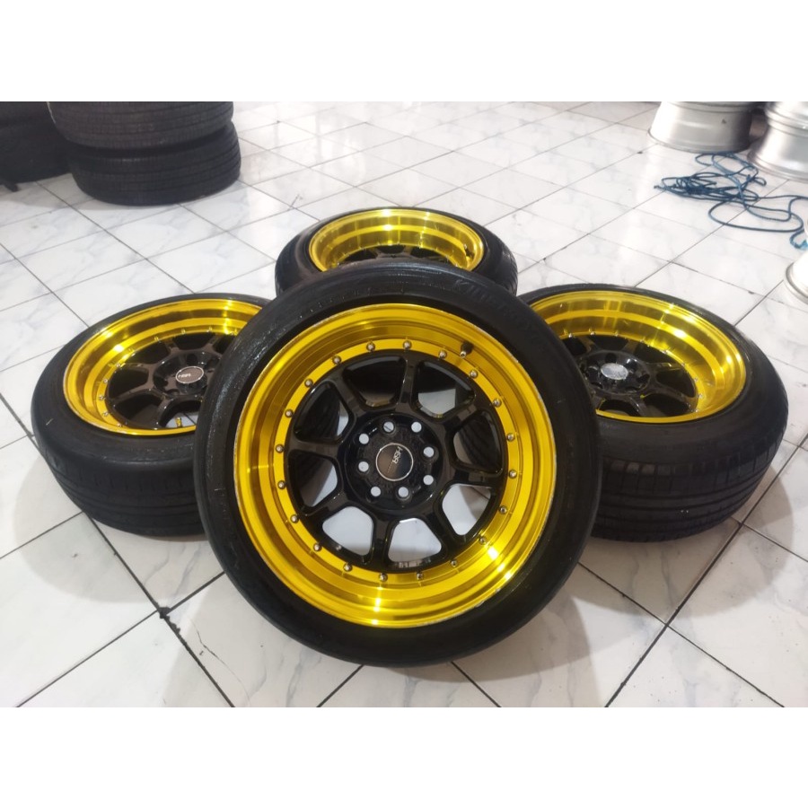 Jual Velg Mobil Racing Bekas Ring 16 SC03 HSR R16X8-9 8X100-114,3 BAN ...
