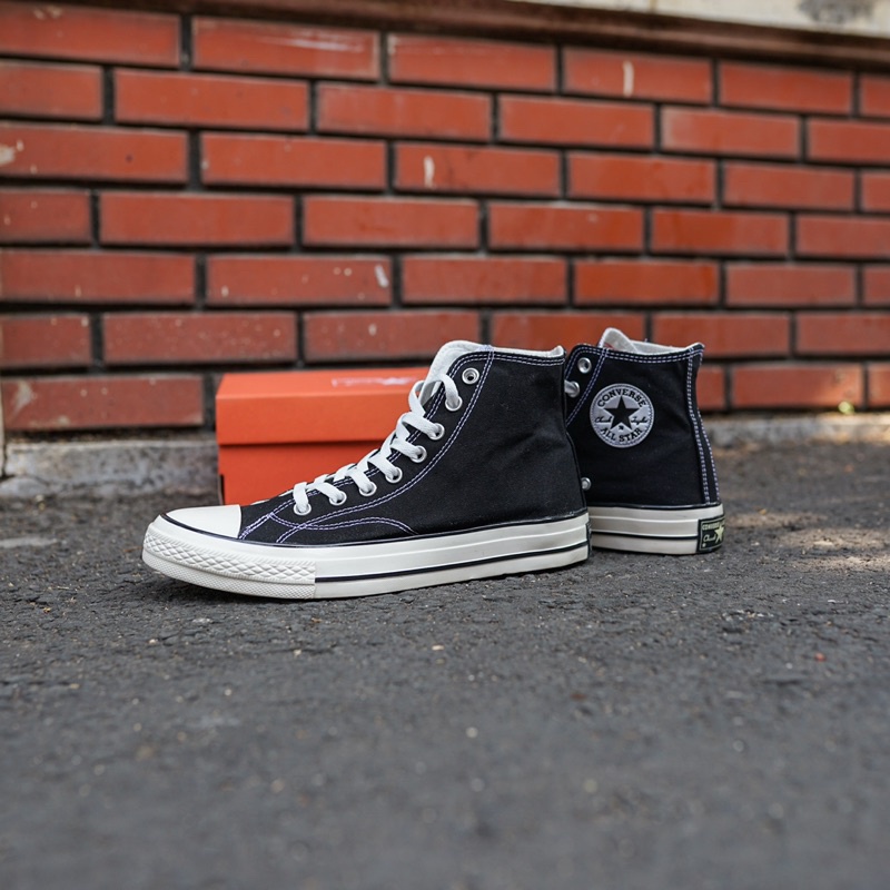 Jual Sepatu Converse CT High 70s OX - Black/ white [ Premium Quality ...