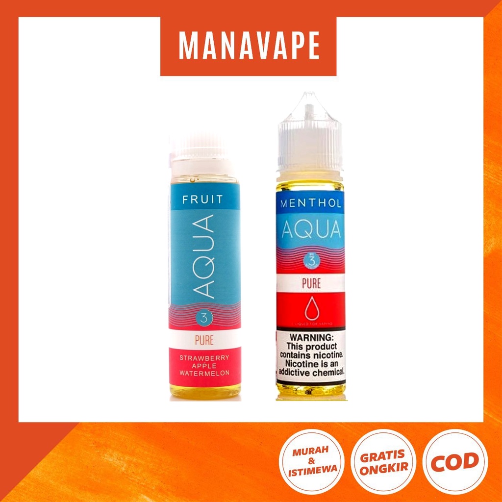 Jual BUNDLES AQUA PURE 60ML + AQUA PURE ICE 60ML | Shopee Indonesia