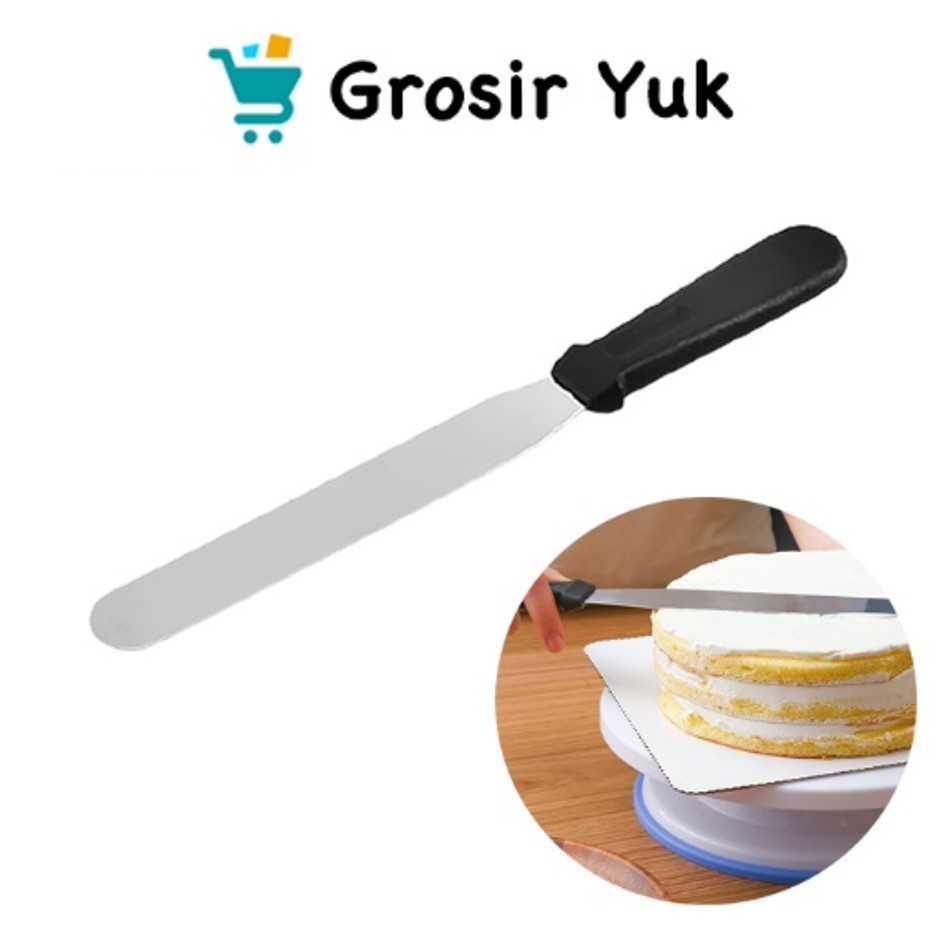 Jual Pisau Kue Krem Roti Spatula Oles Butter Cream Stainless Steel ...
