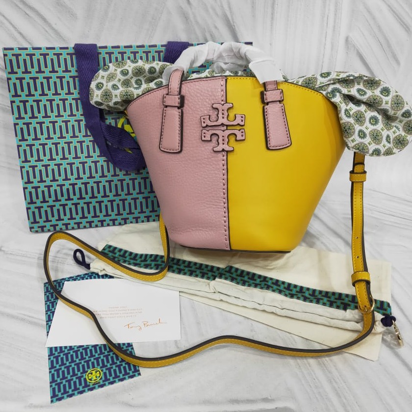 Jual TORY BURCH MCGRAW COLORBLOCK MINI SHOPPER TOTE - ORIGINAL | Shopee ...