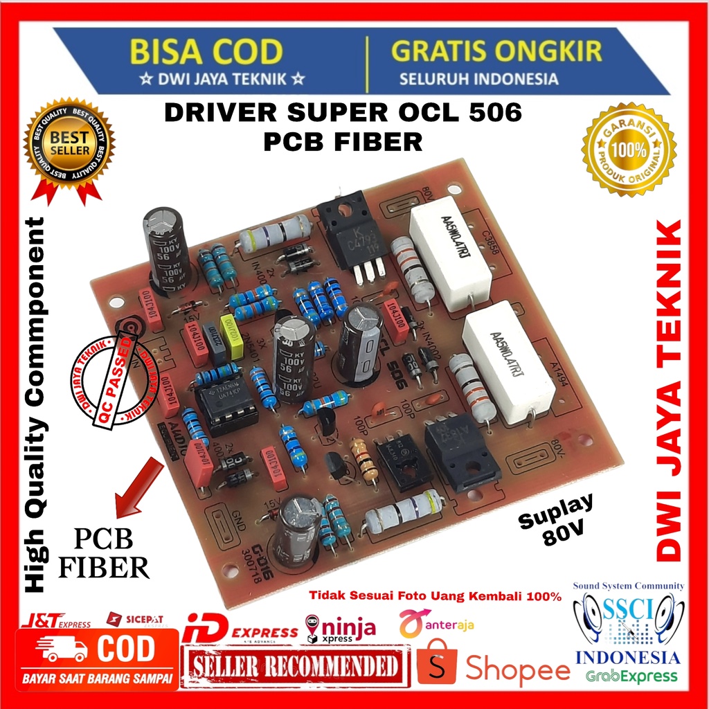 Jual KIT DRIVER SUPER OCL 506 PCB FIBER high Komponent | Shopee Indonesia