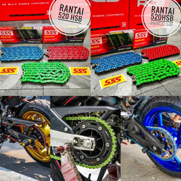 Jual Rantai sss 520 hsb merah gold biru color rante sss cbr250rr ...