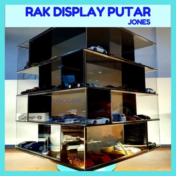 Jual Rak Display Mobil Putar Custom Diecast Organizer Akrilik Box ...