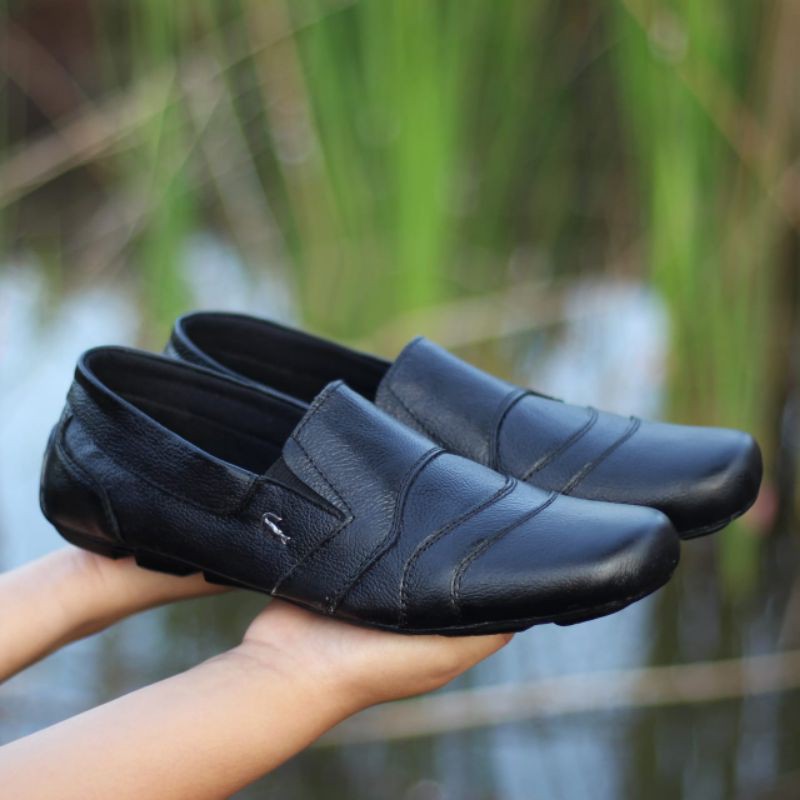 Jual SEPATU SLIP-ON SLOP PRIA KULIT ASLI CROCODILE GMLA1 SZ | Shopee ...