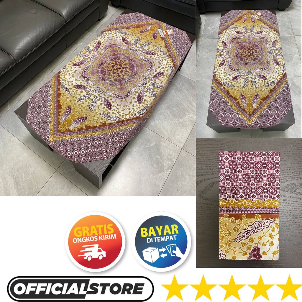 Jual Taplak Meja Tamu Kain Batik Persegi Empat Kotak Panjang Motif ...
