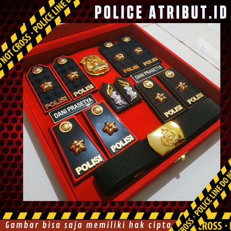 Jual Pangkat KOMPOL Polisi PDH PDU Box set Custom Terbaru Perlengkapan ...