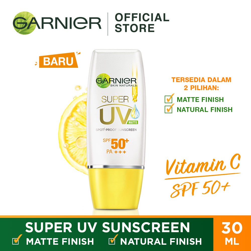 Jual Garnier Bright Complete Super UV Matte Spot-Proof Sunscreen SPF 50 ...