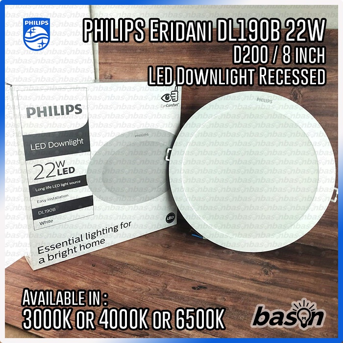 Jual PHILIPS Eridani DL190B 23W G3 / 22W G2 LED18 D200 8" - LED ...