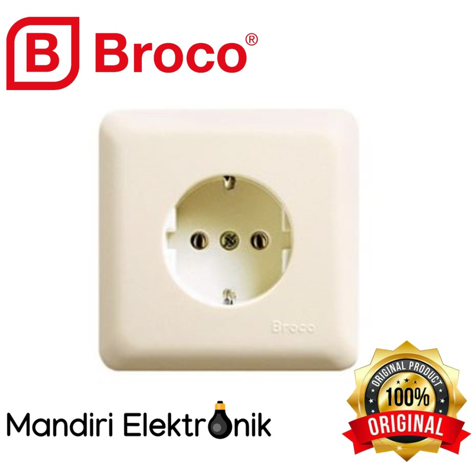 Jual Broco IB Stop Kontak Arde Cream 5511 New Gee Inbow Tanam ORIGINAL | Shopee Indonesia