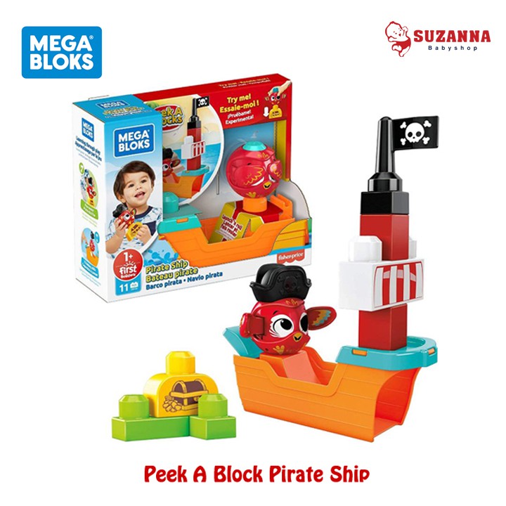 Jual Mega Bloks Peek A Block Pirate Ship | Shopee Indonesia