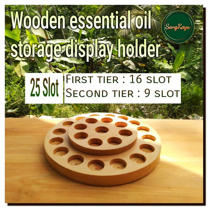 Jual SangKayu Minyak Esensial Oil Display Stand 25 Slot Tempat Minyak ...