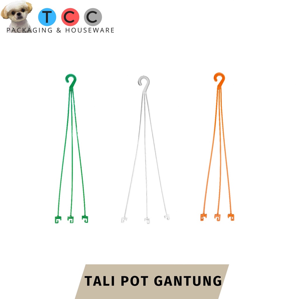 Jual Tali Gantungan Pot 46 cm Putih Plastik Lentur Tanaman Kait G ...