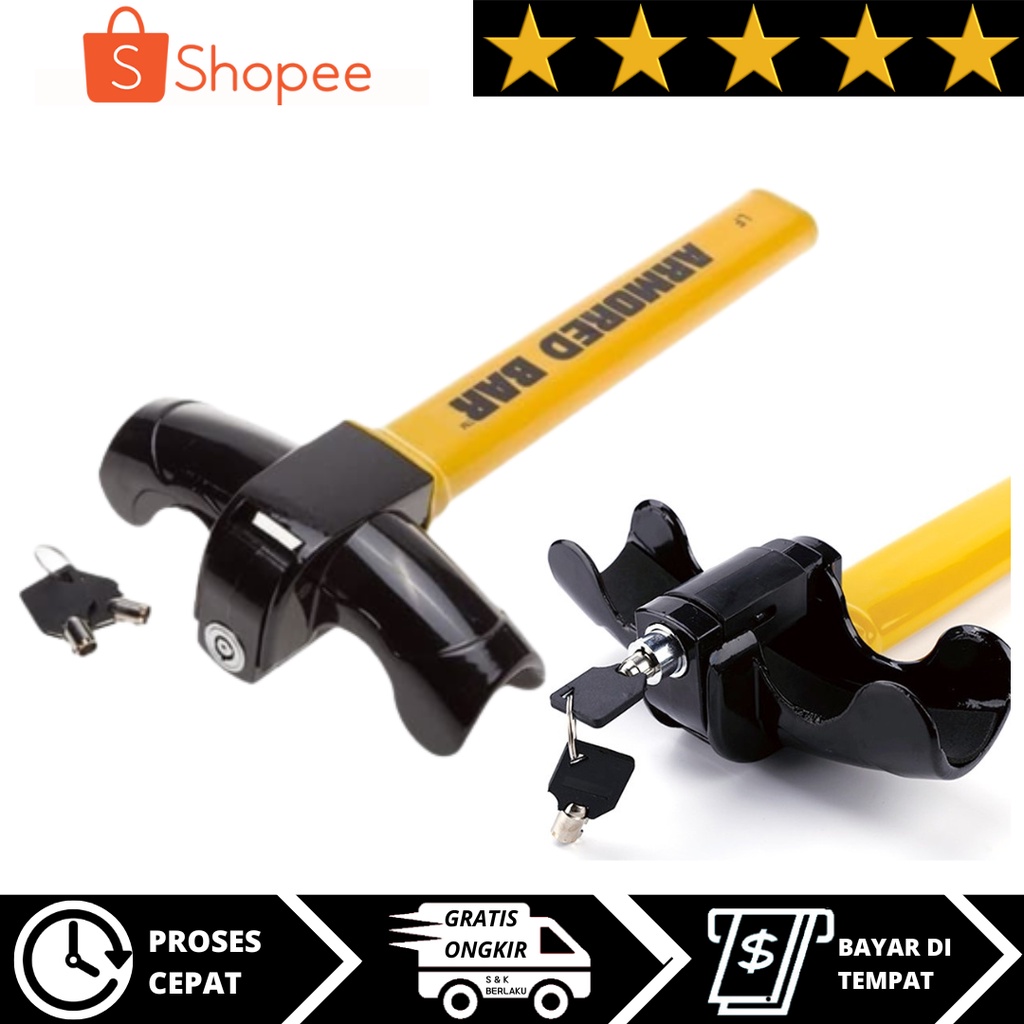 Jual ORIGINAL Kunci Stir Mobil Model T Gembok Pengaman Setir Mobil ...