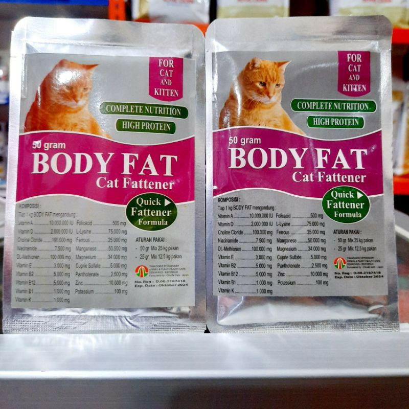 Jual BODY FAT CAT FATTENER POWDER VITAMIN PENGGEMUK BADAN / BODY FAT ...