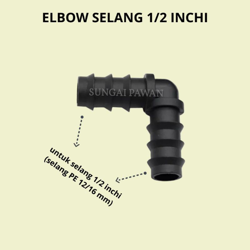 Jual sambungan konektor elbow cabang 2 selang PE 1/2 inchi - PE 12/16 mm irigasi kebun | Shopee ...