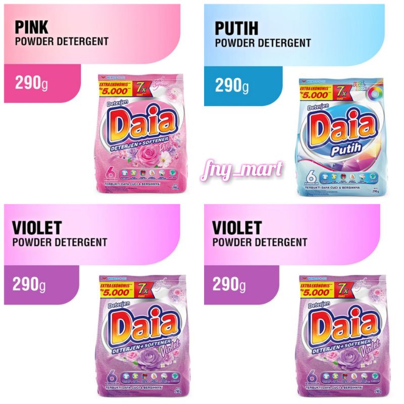 Jual DAIA Detergent Bubuk 245gr / DAIA Deterjen Bubuk 245gr | Shopee ...