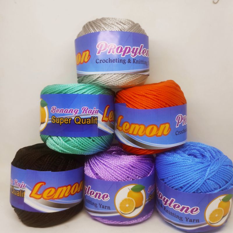 Jual [Bagian 2] Benang Rajut Lemon, Poly kilap propylane pabrikan warna ...