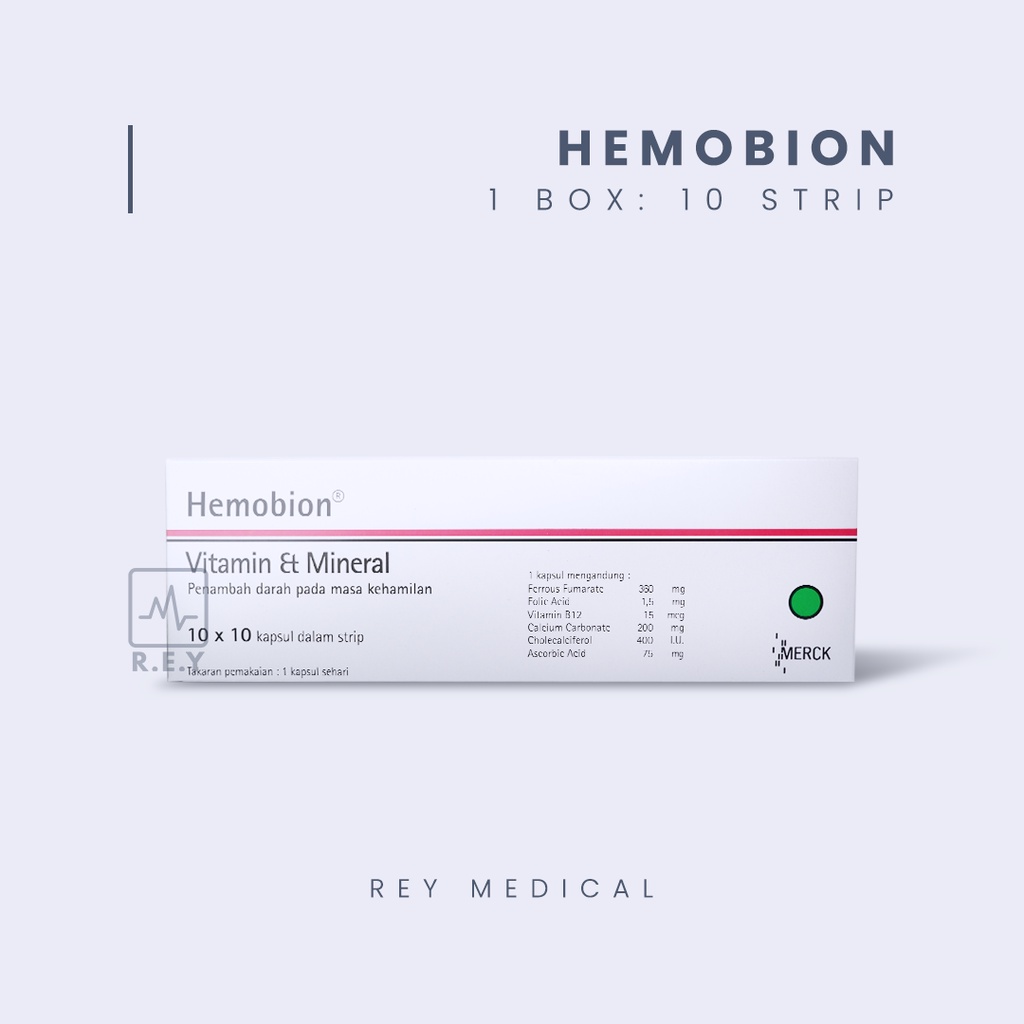 Jual Hemobion Kapsul Vitamin Mineral 1 Box | Shopee Indonesia