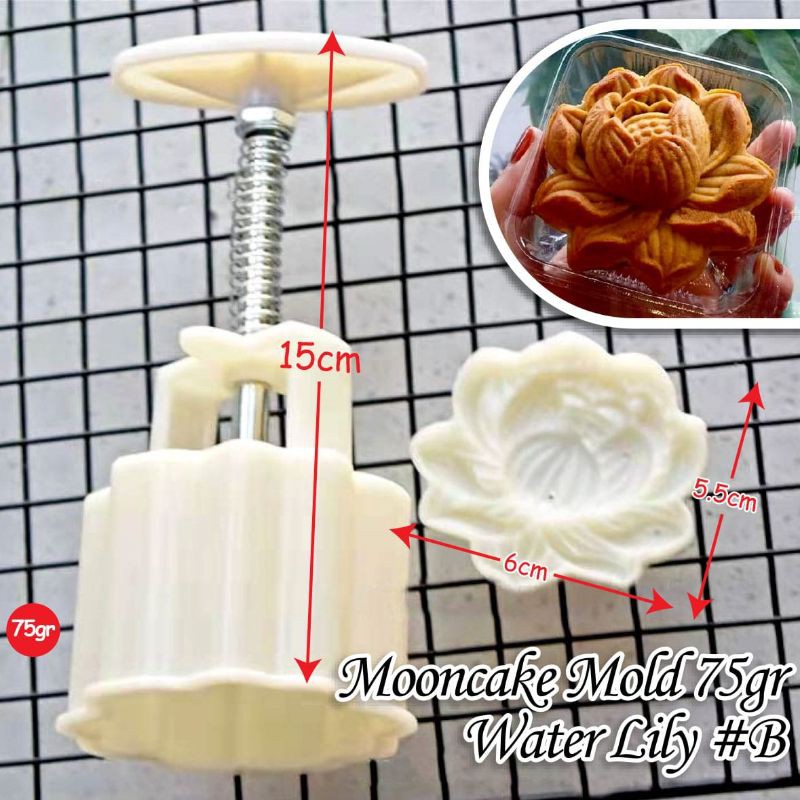 Jual Mooncake Mold 75Gr Water Lily #B (1 Bal 6 Set) | Shopee Indonesia