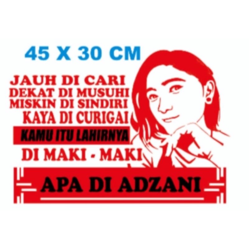 Jual STICKER CUTTING GAMBAR DENGAN KATA-KATA UNTUK KACA PINTU/BODY TRUCK PICKUP MOBIL DLL ...