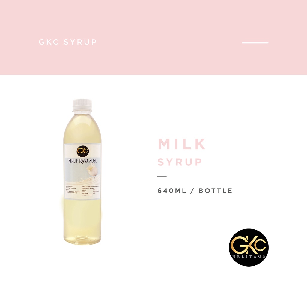 Jual GKC Heritage Sirup Cair Konsentrat Minuman Susu - HALAL - 640 mL ...