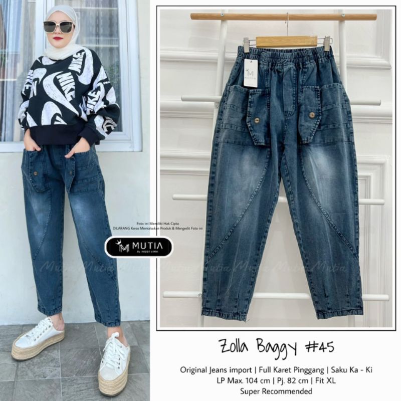 Jual ZOLLA BAGGY #45 BY MUTIA (BAGGY JEANS WANITA) Celana baggy jeans wanita premium | Shopee ...