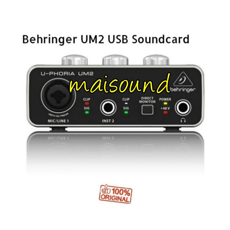Jual SOUNDCARD BEHRINGER UM2 ORIGINAL BEHRINGER UM 2 USB INTERFACE ...