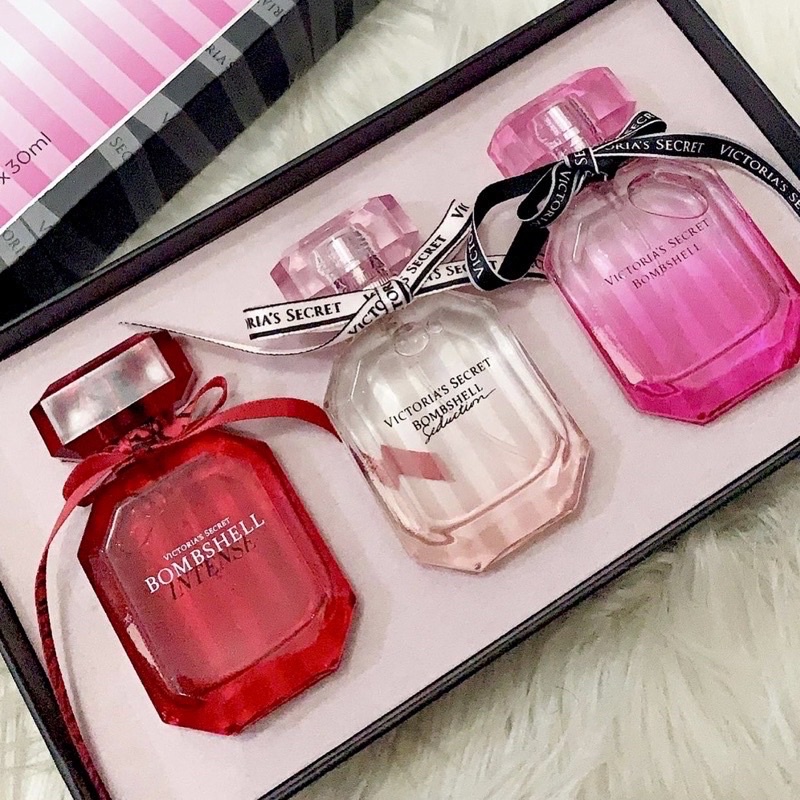 Jual Victoria Secret Bombshell 3in1 Pink VS Gift Set | Shopee Indonesia