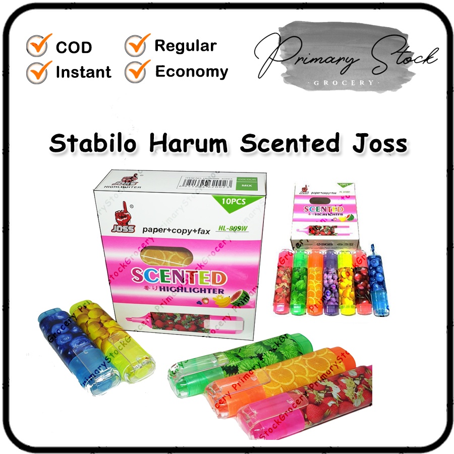 Jual Highlighter Pen Wangi Harum Berbau Fruit Buah SCENTED JOSS HL 809W ...