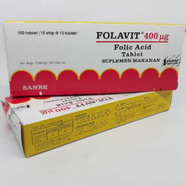 Jual Folavit 400 mg per BOX isi 100 tablet / FOLAVIT 1 BOX | Shopee ...