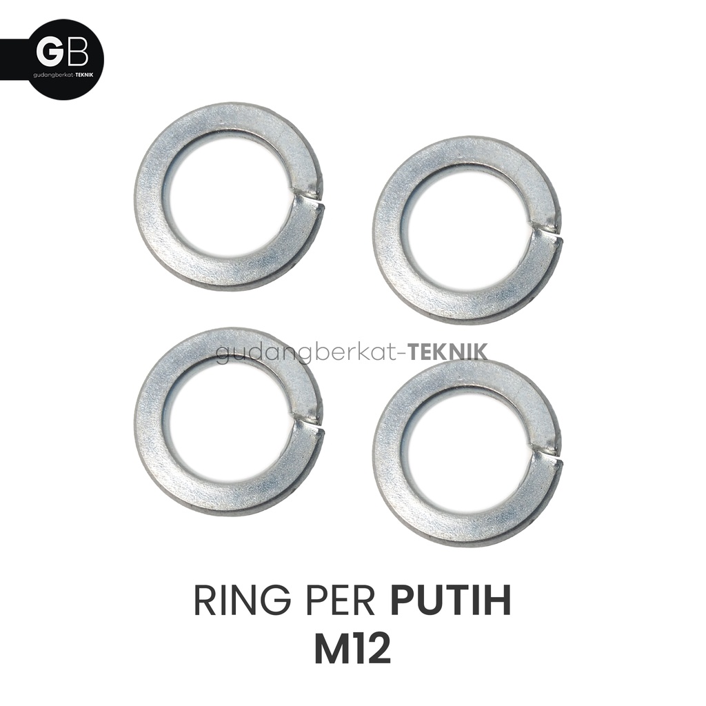 Jual RING PER M12 PUTIH KUNING / SPRING WASHER / RING VER 12MM GALVANIS ...