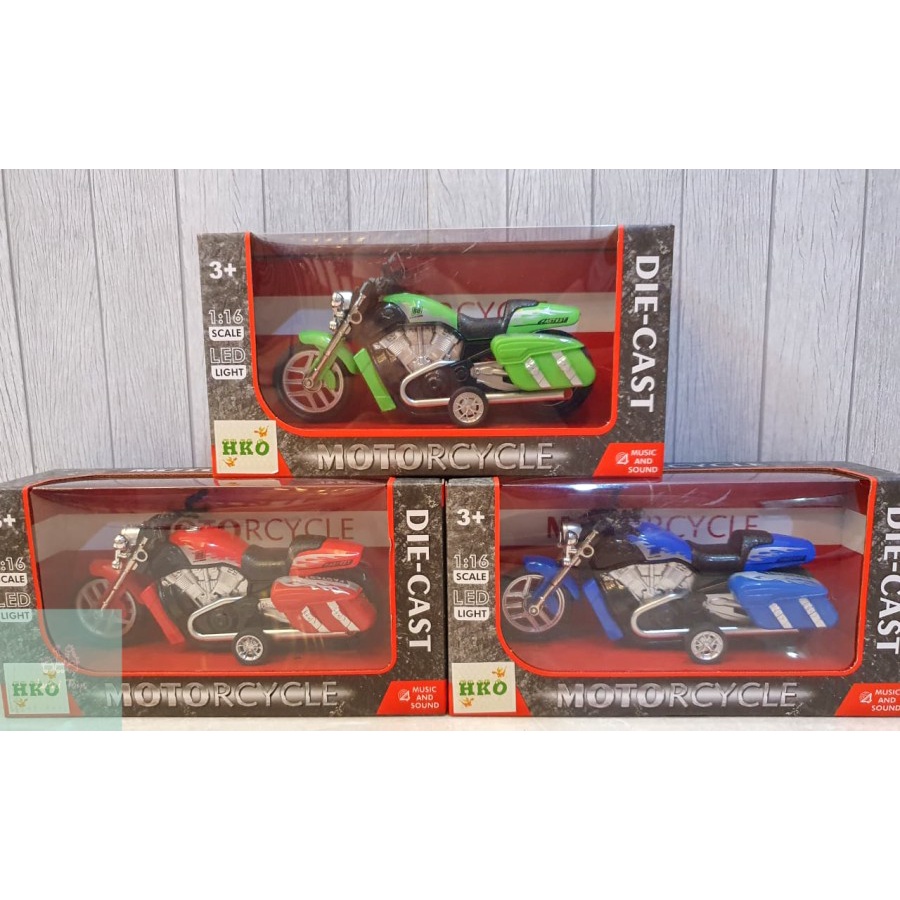 Jual Mainan Motor Diecast Motorcycle Cruiser Harley Pull Back Light ...