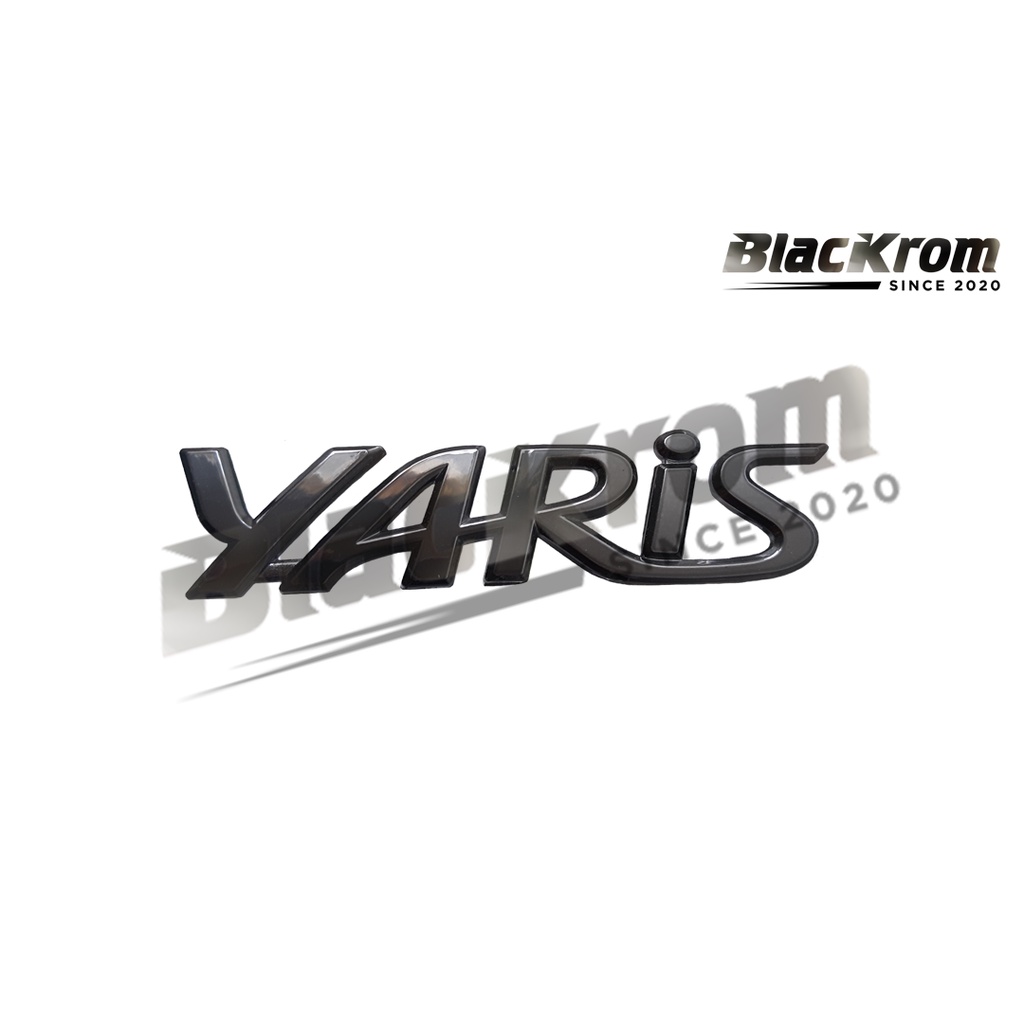 Jual Logo Emblem Black Chrome Tulisan Yaris Old | Shopee Indonesia