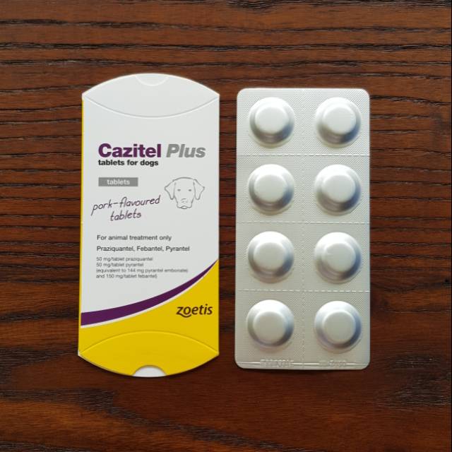 Jual Cazitel Plus obat cacing untuk anjing (1tablet), ED 07/2026 ...