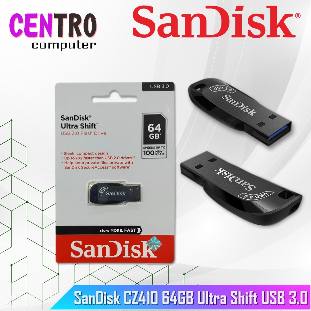 Jual SanDisk Ultra Shift USB 3.0 Flash Drive CZ410 64GB | Shopee Indonesia