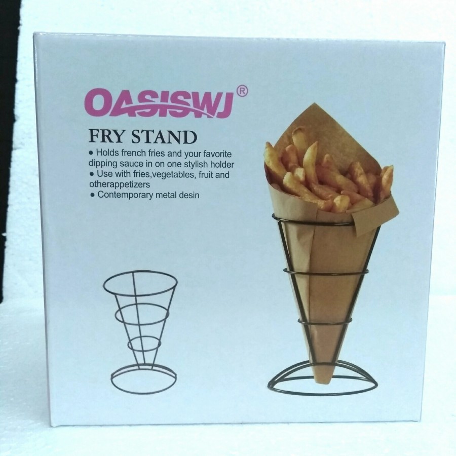 Jual french fries stand wadah kentang goreng cone display fries holder ...