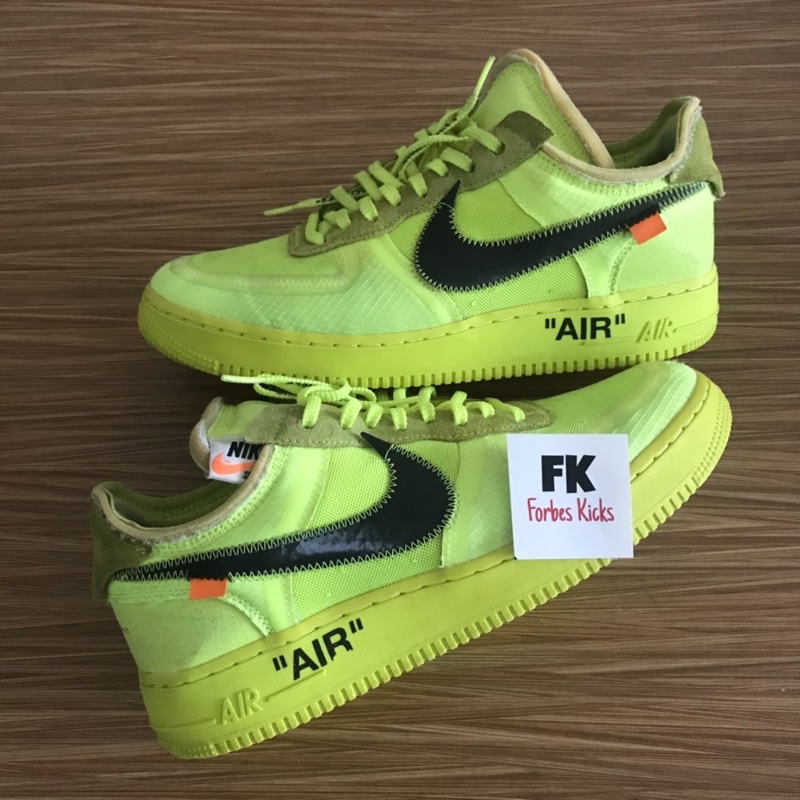 Jual AIR FORCE 1 LOW OFF WHITE OFF-WHITE VOLT YELLOW || white black ...