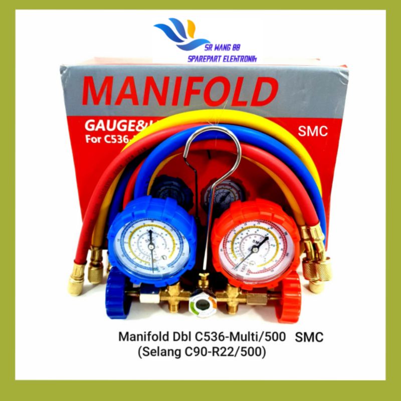 Jual Manifold Double Multi 500psi + 3 pcs Selang | Manifold Pengisian ...