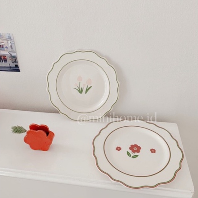 Jual yoshi plate - piring makan keramik aesthetic ala korean homecafe ...