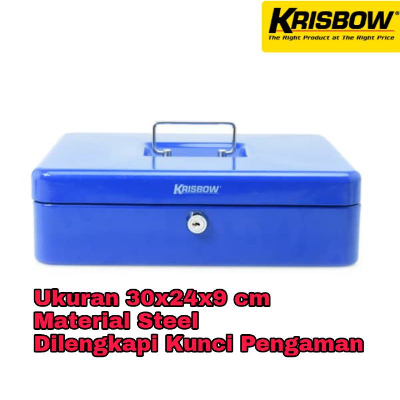 Jual Cash Box Krisbow 30x24x9 cm Steel Deposit tempat uang Ace Hardware ...