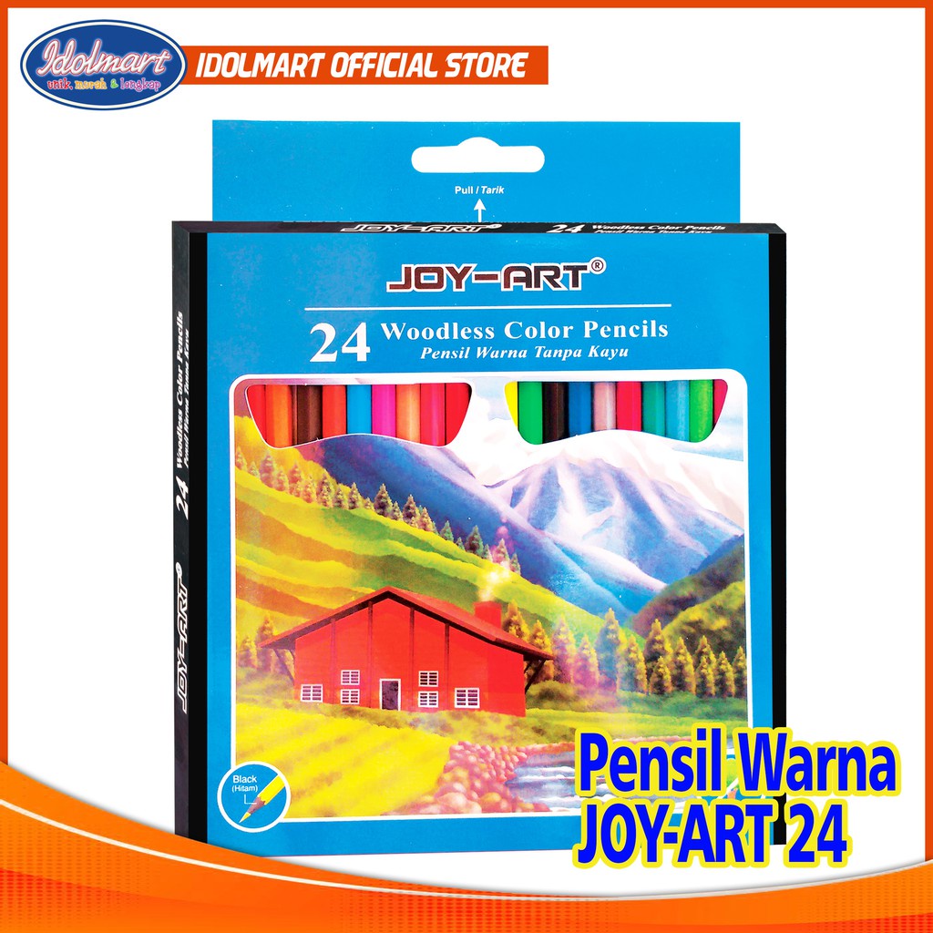 Jual IDOLAKU Pensil Warna Joy Art 24 warna | Shopee Indonesia