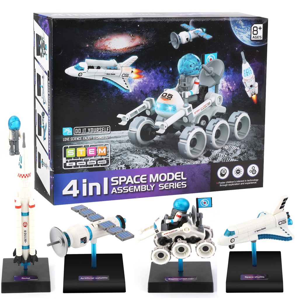 Jual DIY ISI PAKET 3 iN 1 PUZZLE BRICK SUSUN APOLLO KAPAL ROKET PESAWAT ...