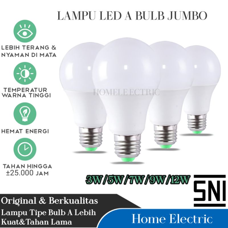 Jual Lampu LED Bulb Bulat / Bohlam Led Bulat Rumah Kantor Warung ...