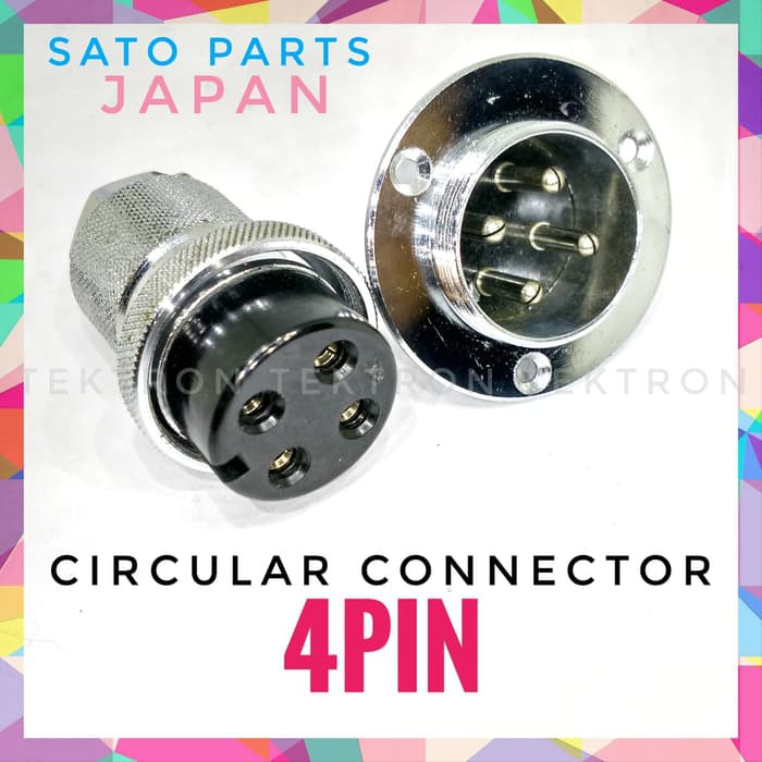 Jual SATO Japan 4P Circular Connector,4pin,BIG CB konektor, besar ...