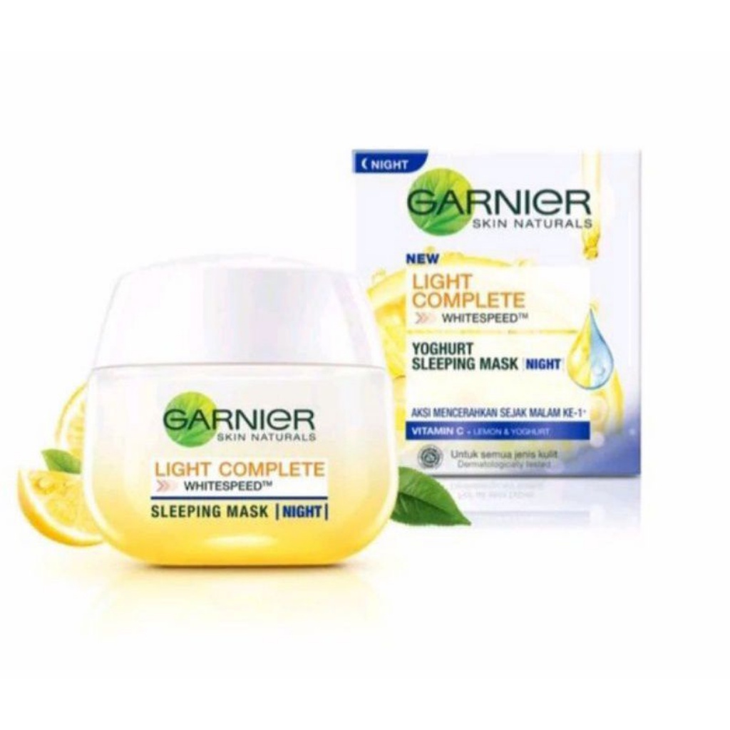 Jual Garnier Bright Comp Sleeping Night Yoghurt Mask 50Ml | Shopee ...