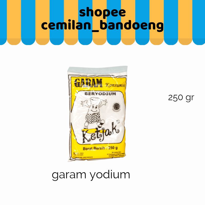 Jual Garam dapur yodium 250gr | Shopee Indonesia